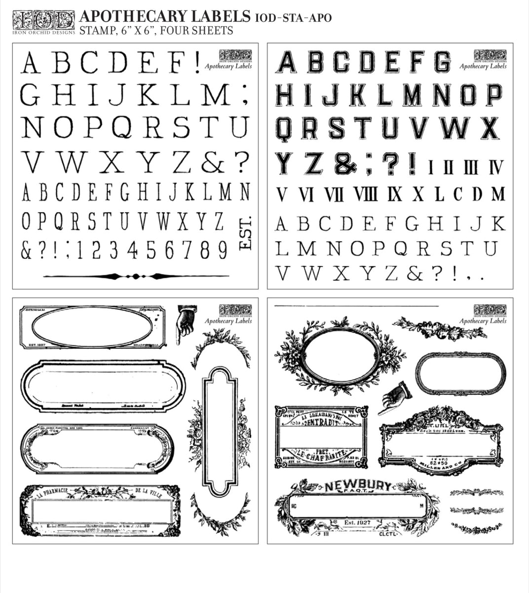 Apothecary Labels Stamp 6x6 – Decorizing Your Life